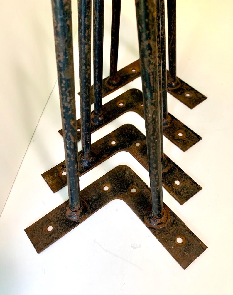 Vintage Set 4 Hairpin Legs Mid Century Modern MCM Metal Furniture Legs ...