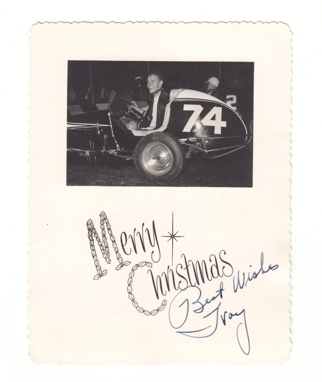 Vintage Photo Troy Ruttman Race Car Driver 1950s Autographed Christmas ...