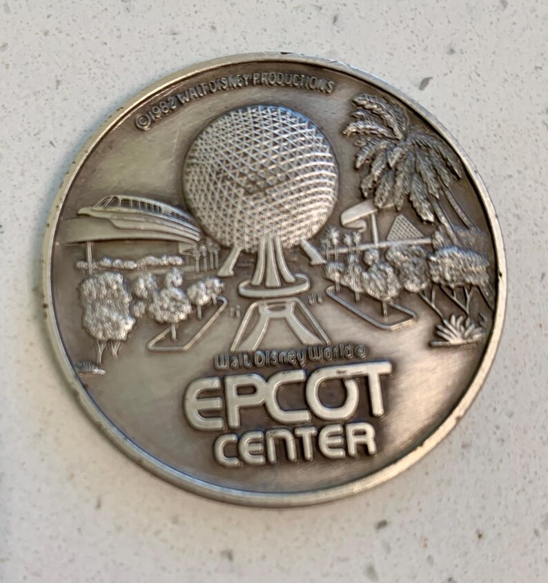 Original 1982 Disney World Epcot Center Souvenir Collectible Token Coin ...