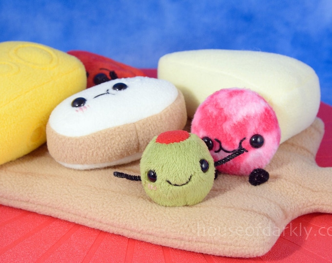 Charcuterie Plush Cheese and Meat Board Set - Etsy