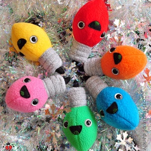 Giant Xmas Bulb Plush Festive Ornament CHOOSE YOUR COLOR - Etsy