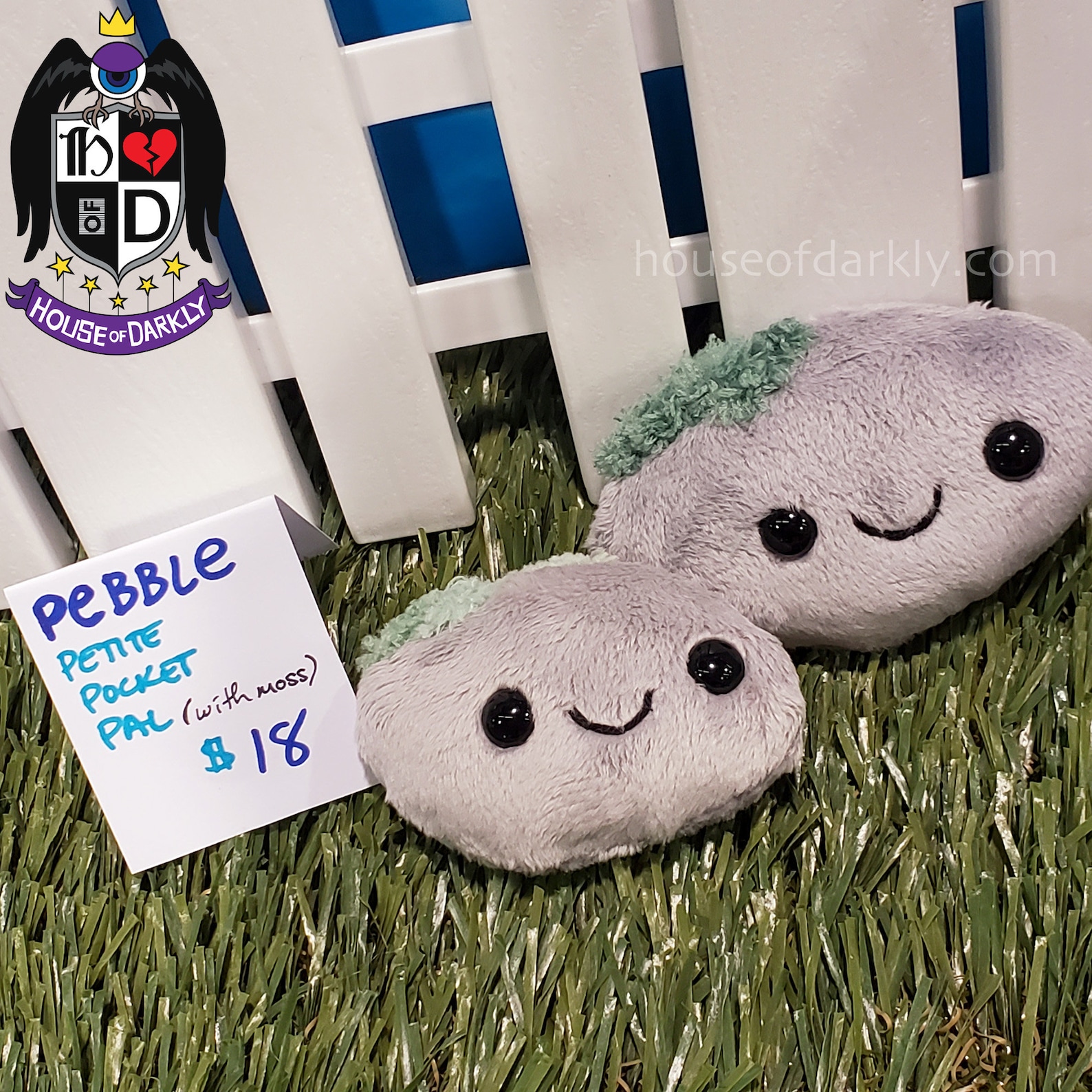 Petite Pocket Pebble Pal Cute Plush With Moss - Etsy