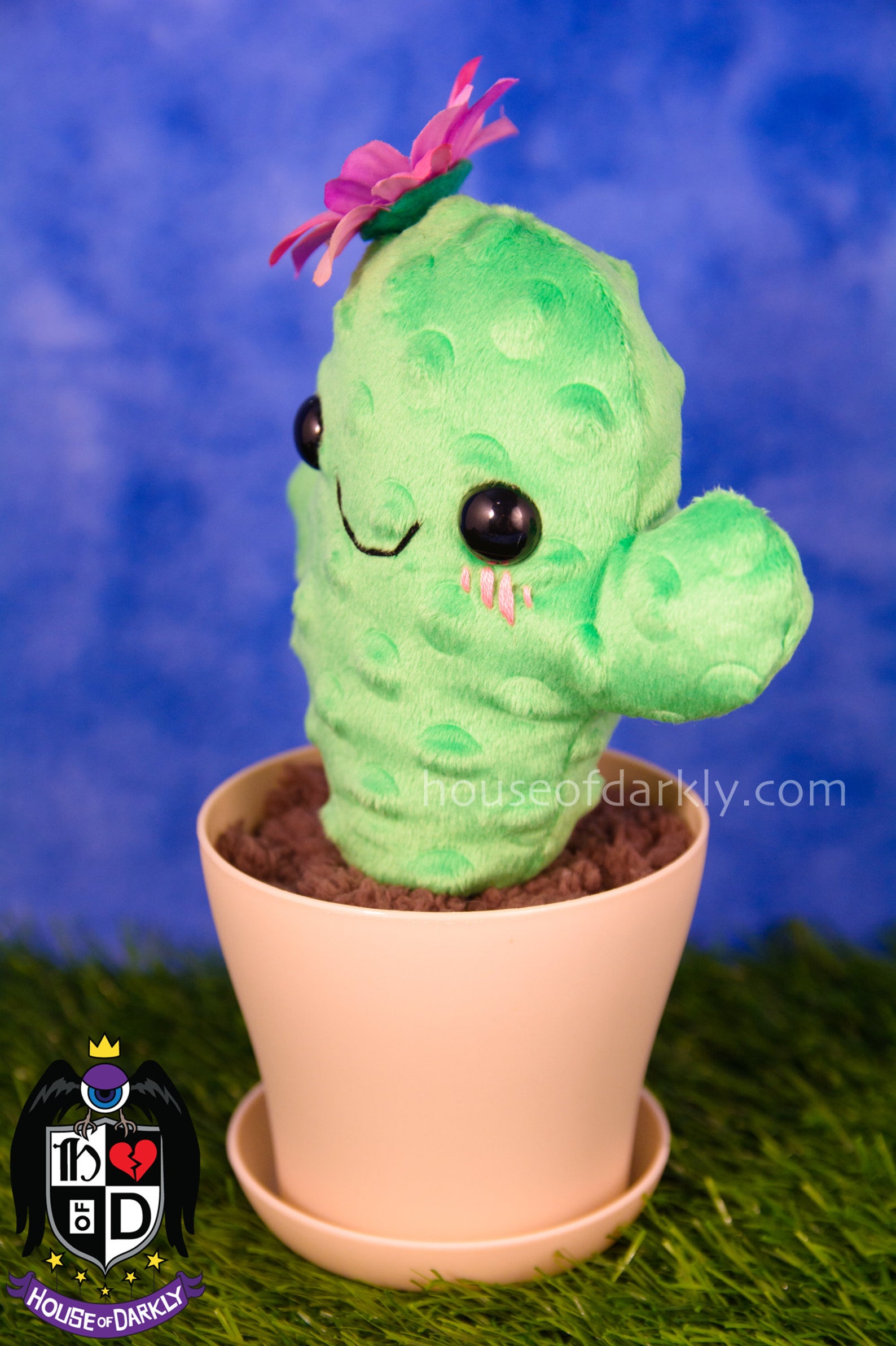 MADE TO ORDER: Cuddy Cactus Plush Potted Plant With Flower - Etsy