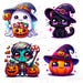 Halloween Chibi Clipart Bundle Spooky Kawaii Clipart Graphic Set ...