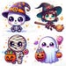 Halloween Chibi Clipart Bundle Spooky Kawaii Clipart Graphic Set ...