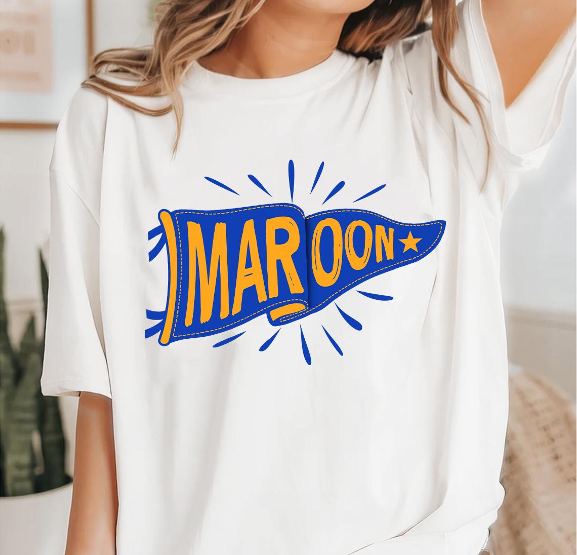 Custom Watercolor Pennants Flag Mascot Shirt, School Spirit Shirt ...