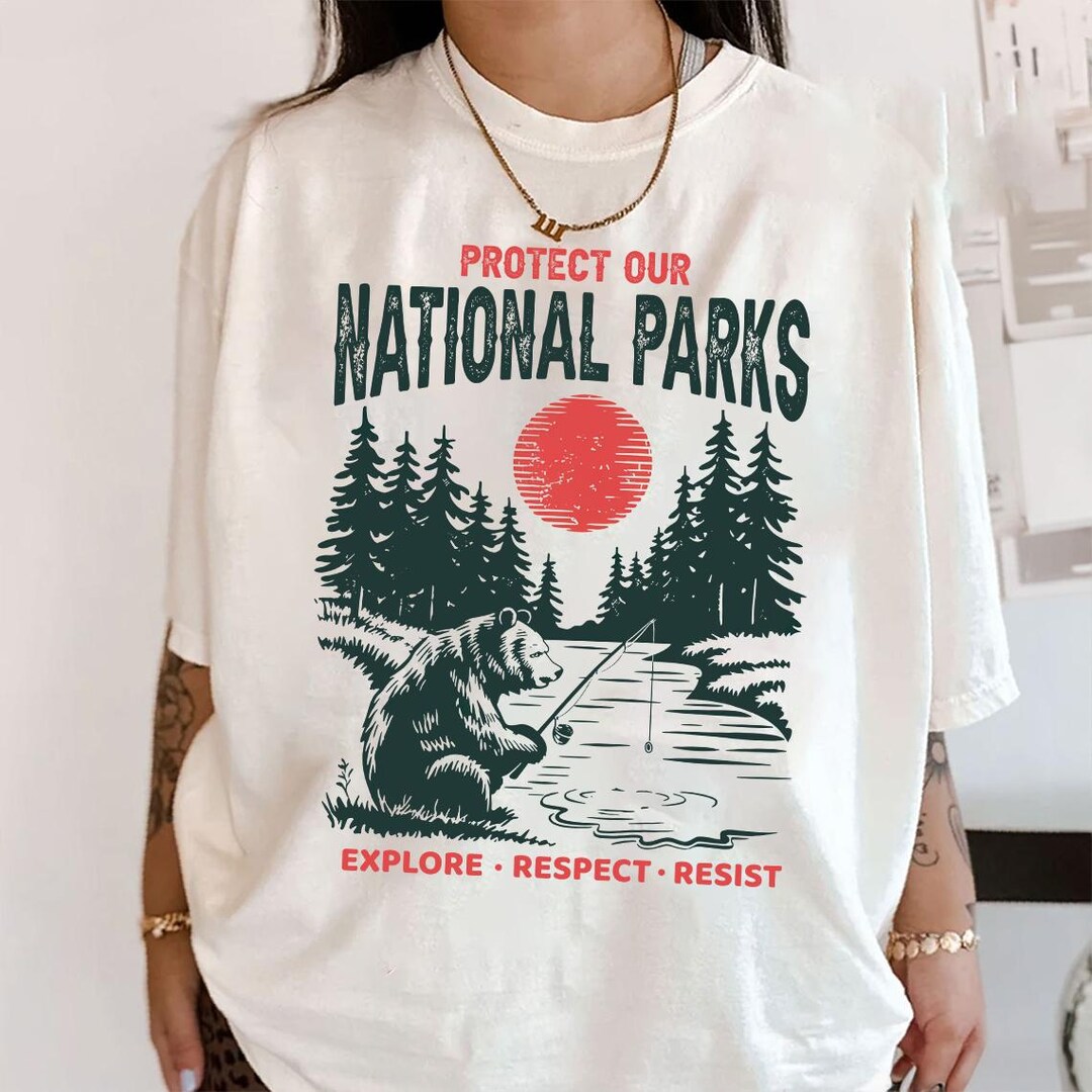 Protect Our National Parks Shirt, Bear National Parks Support Tee ...