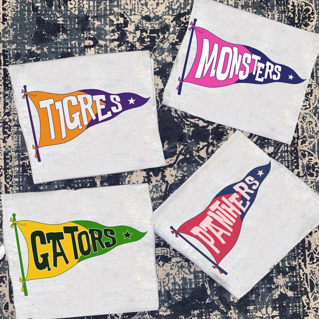 School Spirit Pennant Shirt, Custom Mascot Pennants Flag Shirt, High ...