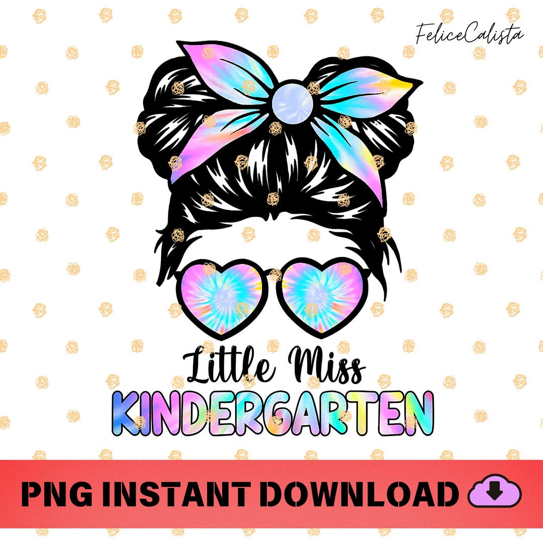 Little Miss Kindergarten PNG, Girls Back to School Shirt, Daughter Gift ...