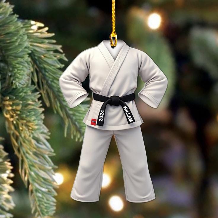 Personalized Karate 2D Flat Acrylic Ornament, Karate Ornament ...