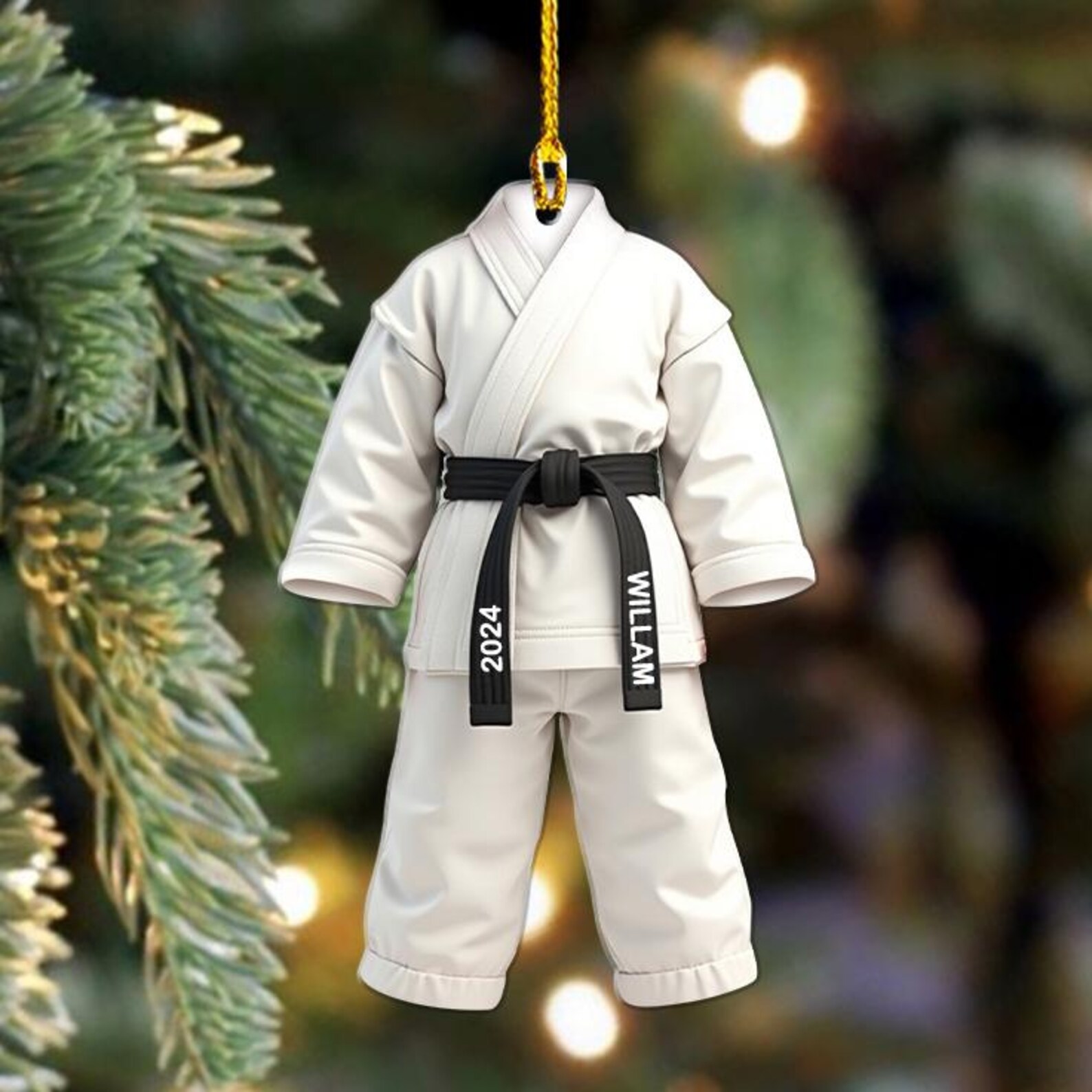 Personalized Karate 2D Flat Acrylic Ornament, Karate Ornament ...