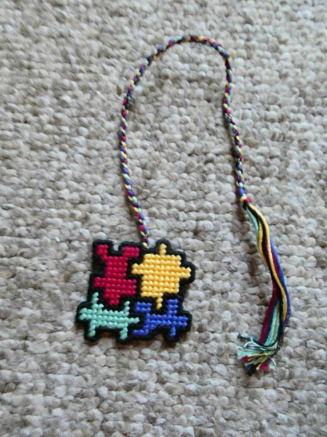Plastic Canvas Puzzle Piece Bookmark for Puzzle Lovers - Etsy