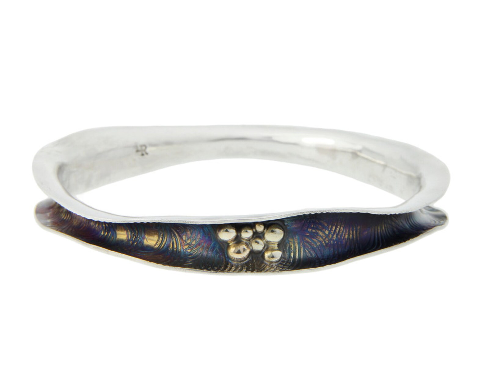 Silver Wave Bangle - Etsy