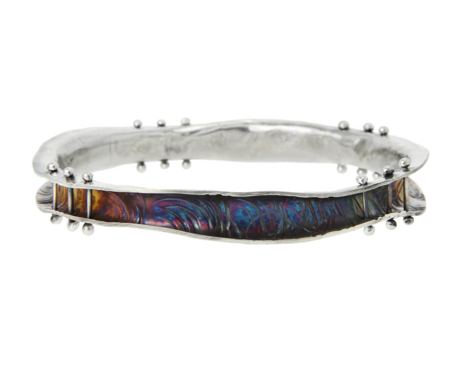 Silver Wave Bangle - Etsy Canada