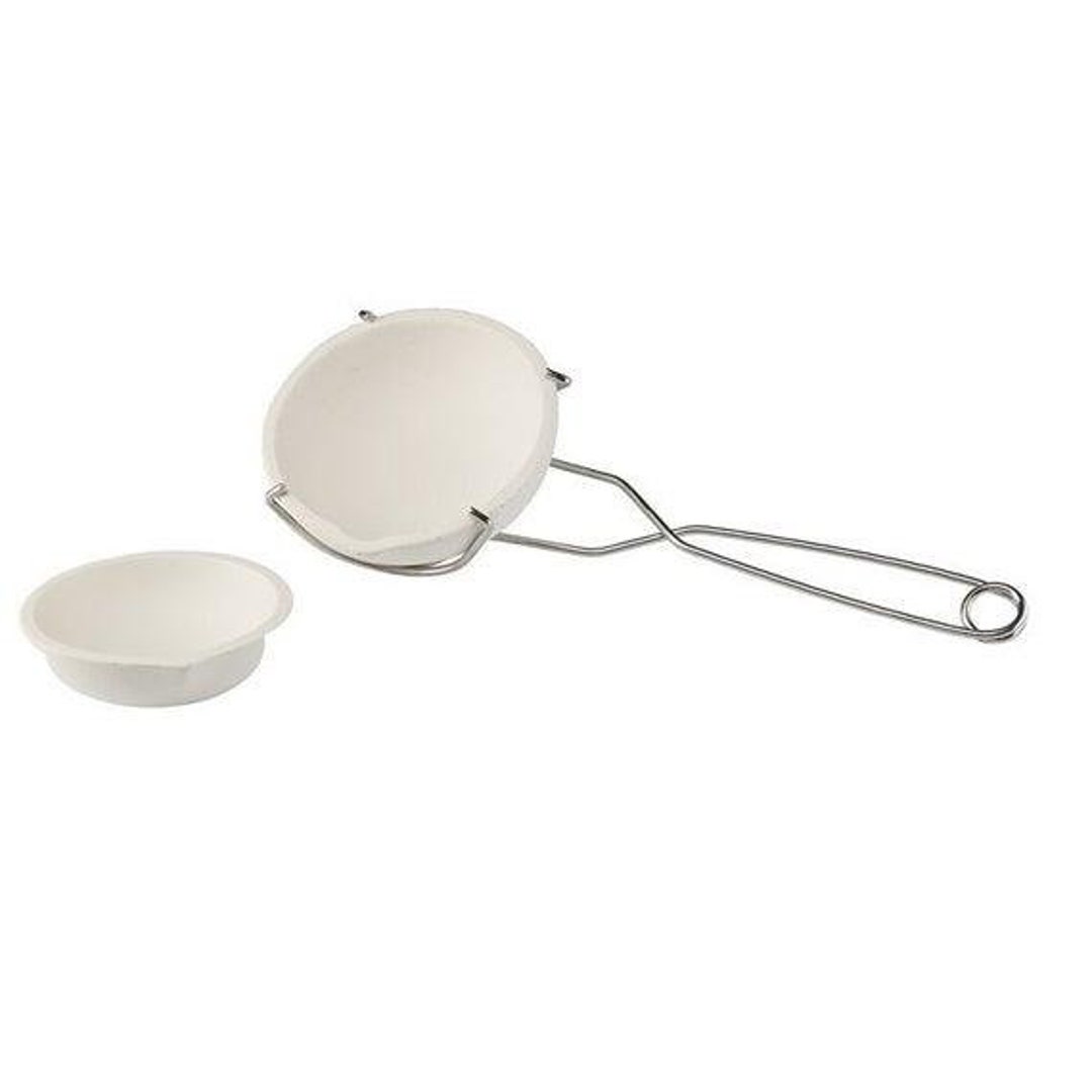 Crucible in Handle- Whip Small Crucible With Holder- Small Ceramic ...