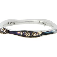 Silver Wave Bangle - Etsy