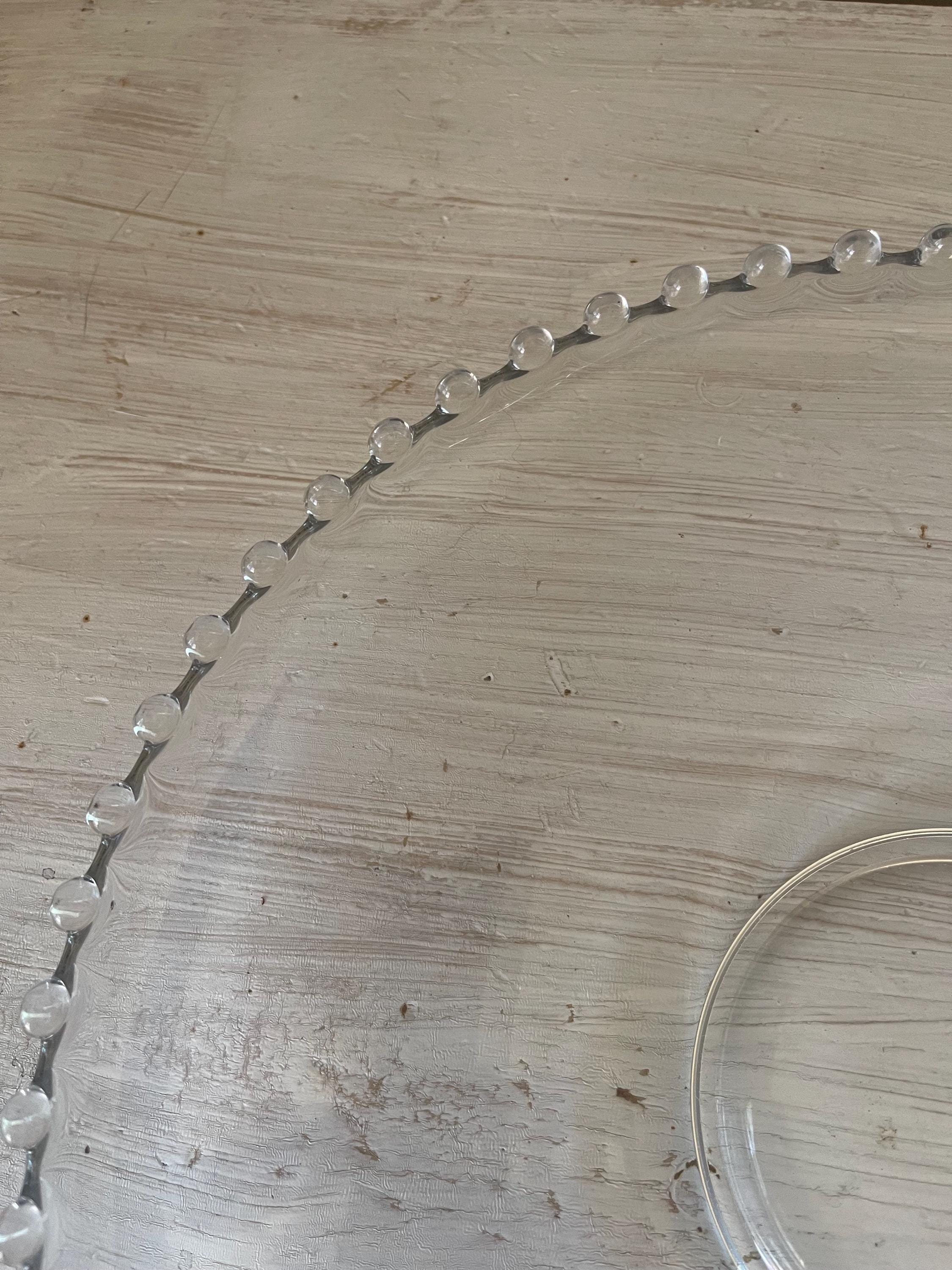 Candlewick Round Platter 12.5 Inch - Vintage Candlewick Glass - Beaded ...