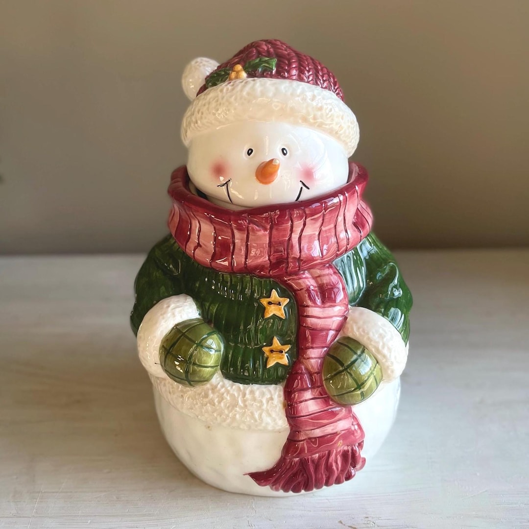 Vintage Snowman Cookie Jar