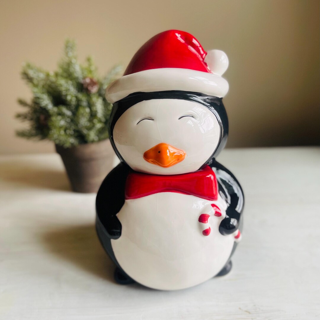 Vintage Penguin Cookie Jar | Christmas Cookie Jar | Vintage Christmas ...