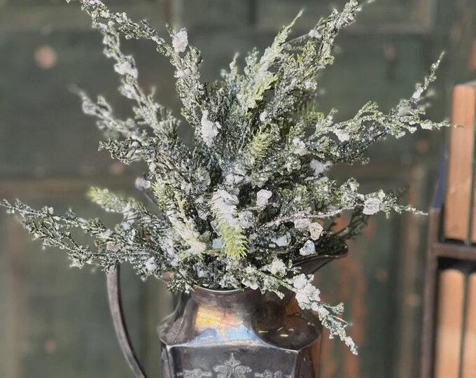 Snow & Ice Cedar Pick | Winter Wreath Supply, 19 Inch - Etsy