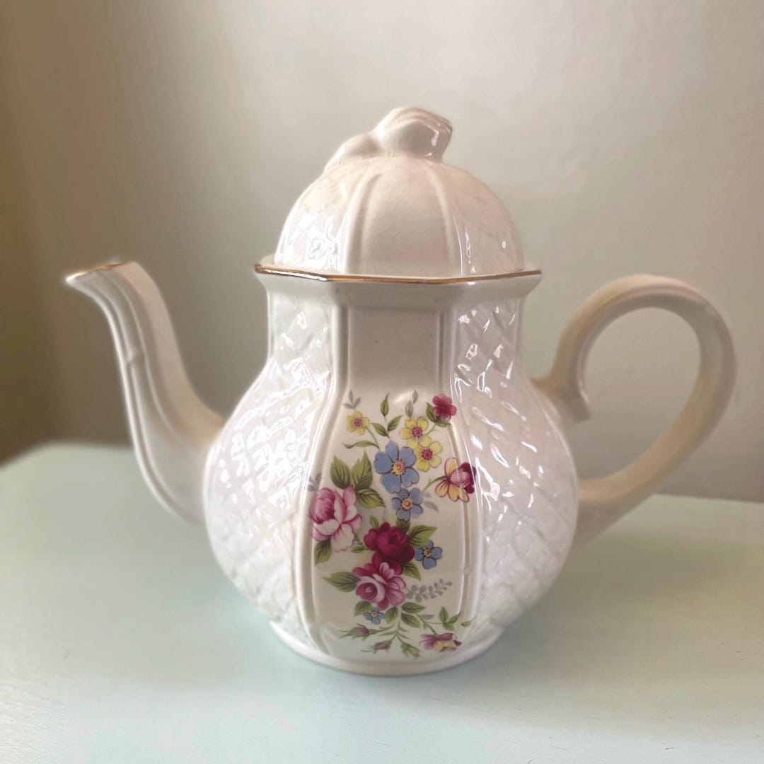Arthur Wood 5976 Floral Teapot by Staffordshire, England - Vintage Fine ...
