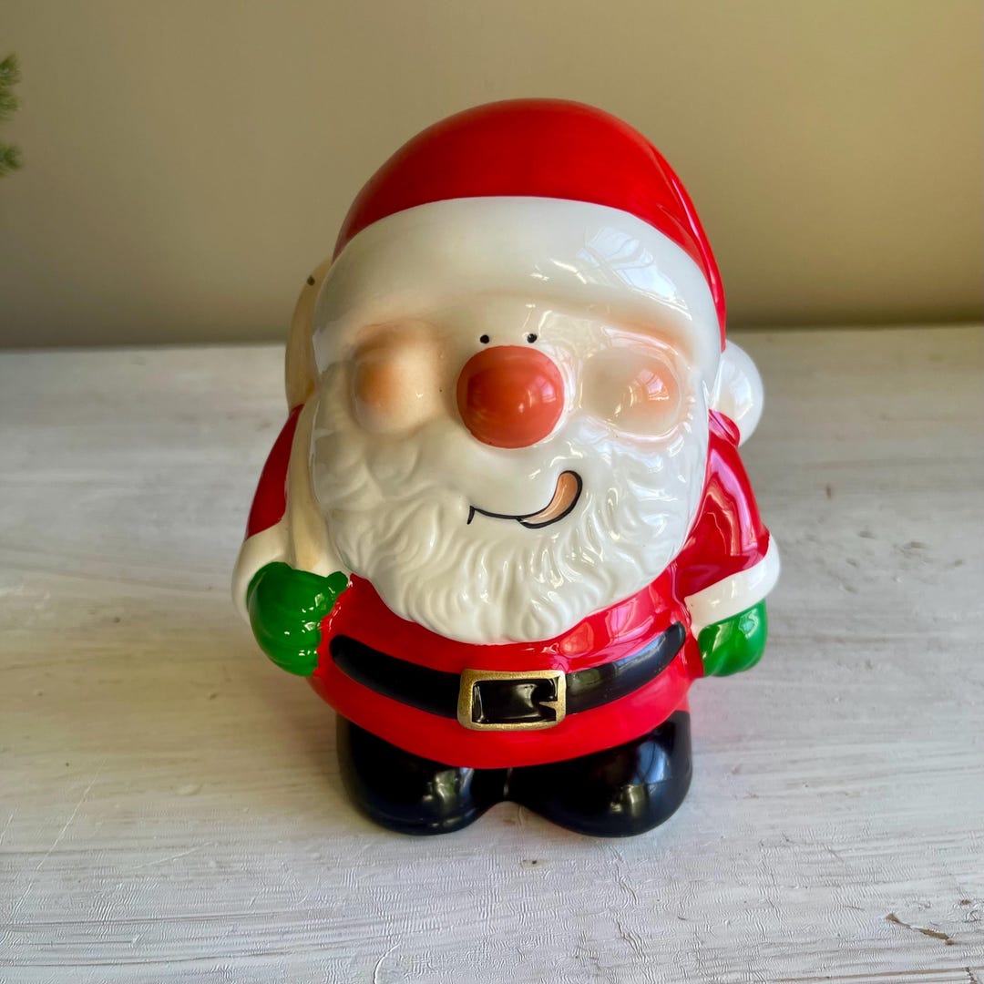 Vintage Santa Claus Piggy Bank | Christmas Bank | Vintage Christmas ...