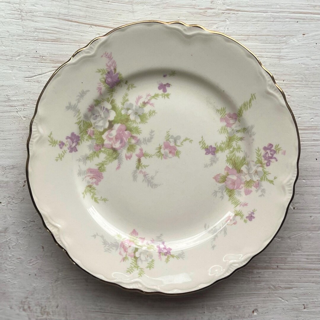Homer Laughlin Jean Floral Plate: Vintage Dinnerware - Etsy