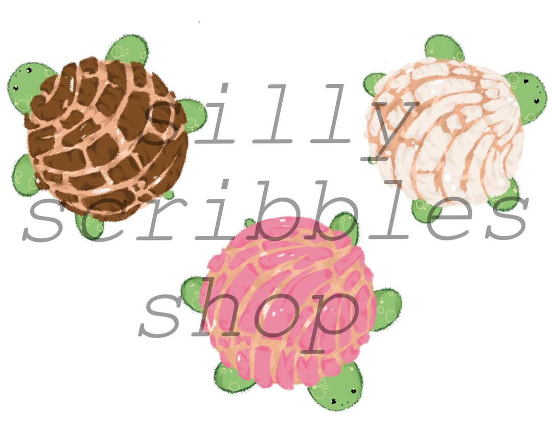 Silly Cute Concha Turtles - Etsy