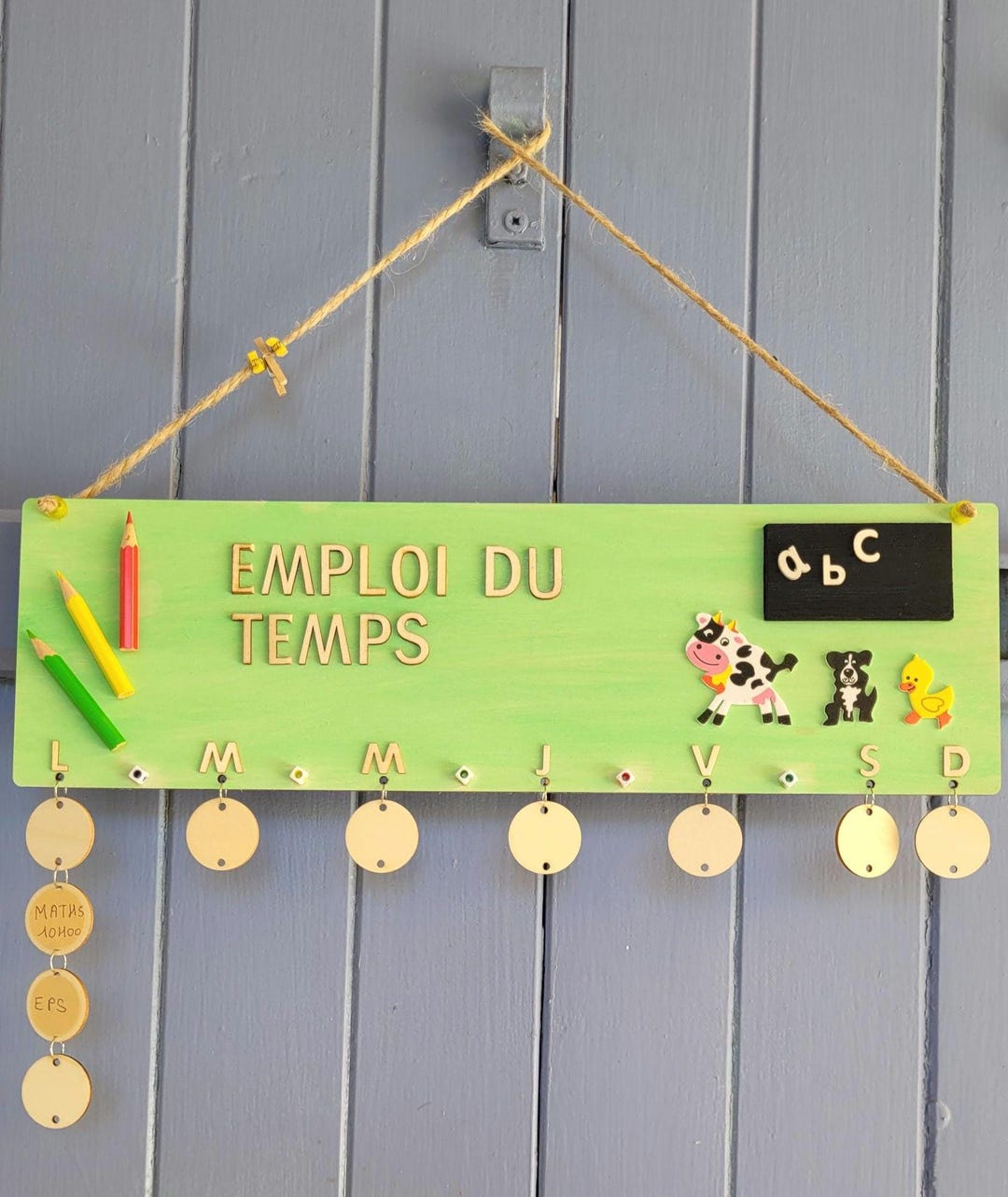 Wooden Timetable for Children. Can Be Personalized With the Child's ...