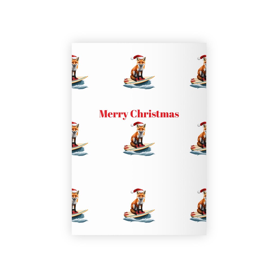 Wrapping Paper Roll, Rip Wave the Surf Fox Celebrates Christmas Holiday ...