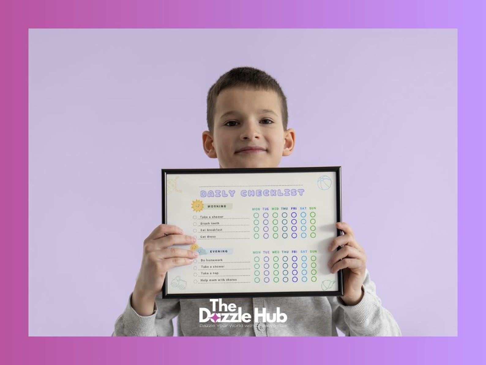 Kids Daily Checklist, Kids Daily Routine, Daily Schedule for Kids ...