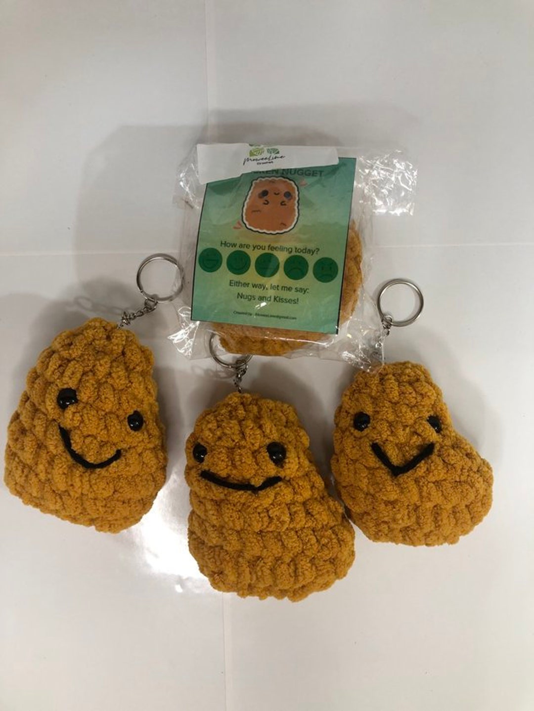Ready to Ship Chicken Nugget (nuggie) Keychain Positive Emotional ...