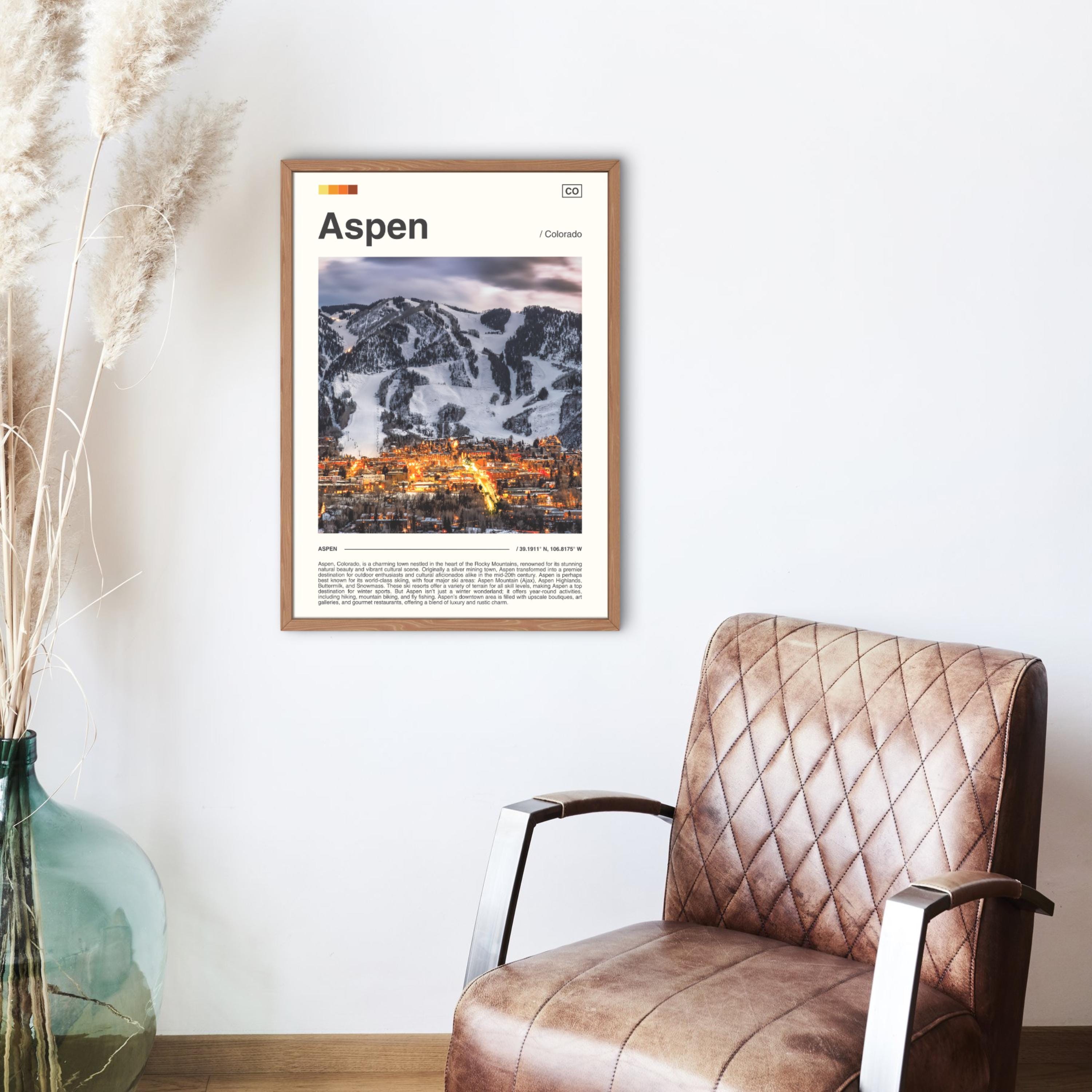 Aspen Colorado Digital Download Poster, Aspen Digital Download, Digital ...