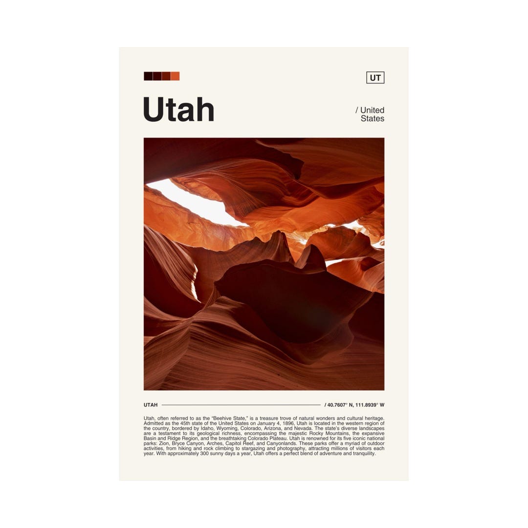 Utah Digital Download Poster, Utah Digital Download, Digital Download ...