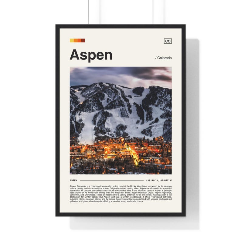 Aspen Colorado Digital Download Poster, Aspen Digital Download, Digital ...