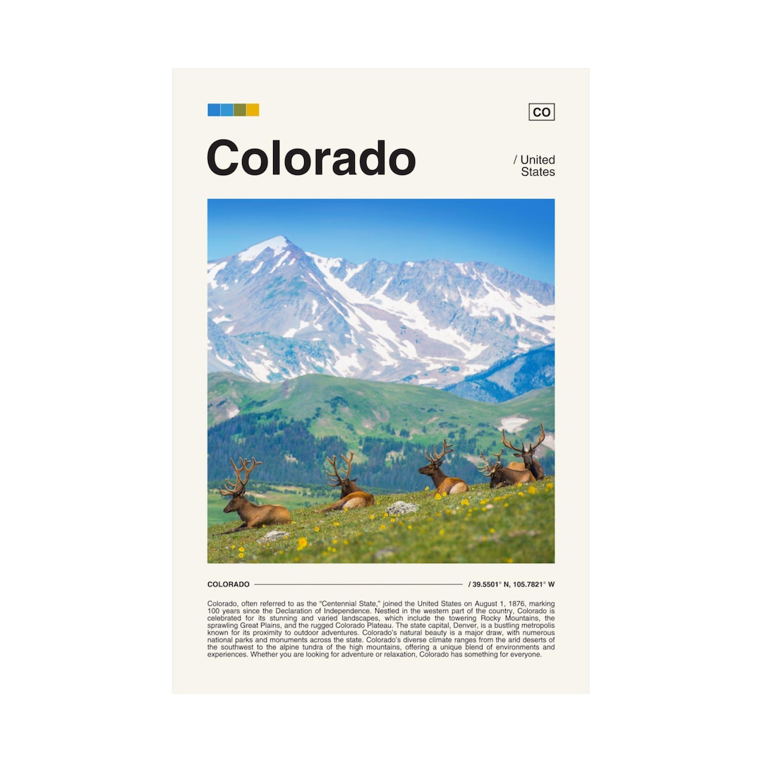 Colorado Digital Download Poster, Colorado Digital Download, Digital ...