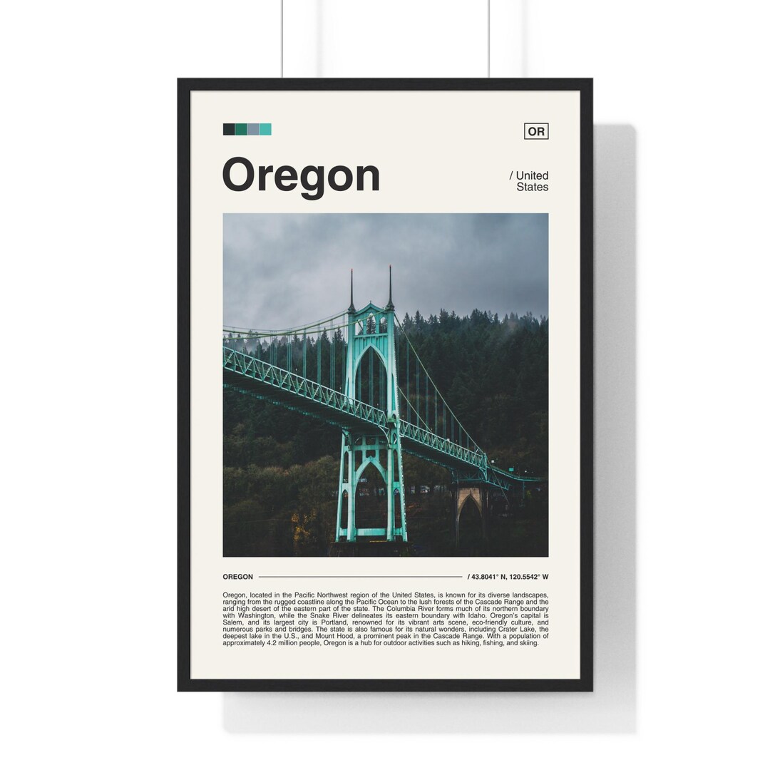 Oregon Poster, Oregon Print, Oregon Wall Art, Oregon Photography ...