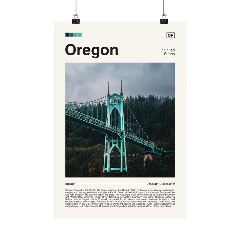 Oregon Poster, Oregon Print, Oregon Wall Art, Oregon Photography ...