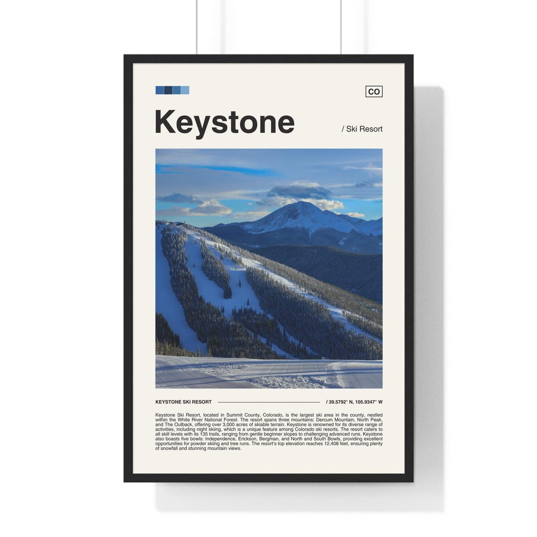 Keystone Ski Resort Poster, Colorado Mountain Print - Etsy
