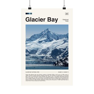 Glacier Bay National Park Poster, Glacier Bay National Park, National ...