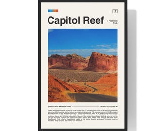 Capitol Reef National Park, Utah National Park Posters, Camping and ...