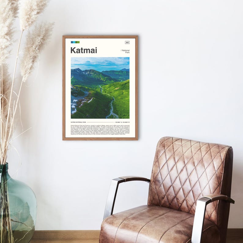 Katmai National Park Poster, Katmai National Park, National Park Poster ...