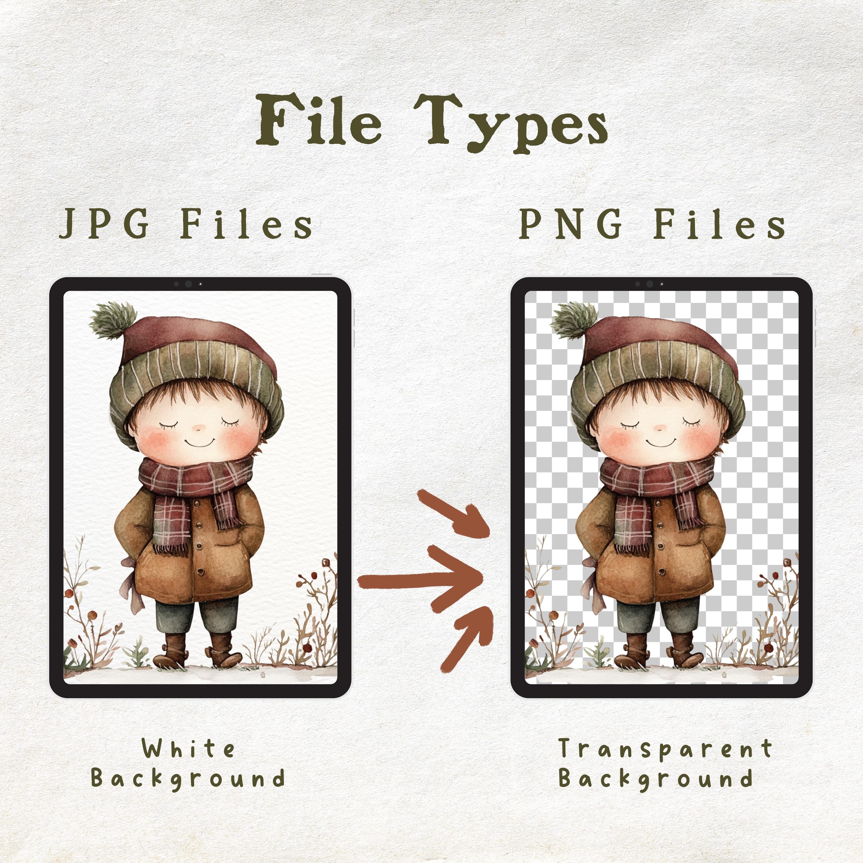 Watercolor Winter Boys Clipart Set – Cozy Kids Art (digital Download ...