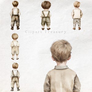 Little Boy Watercolor Clipart – 25 Kid's Illustrations, Nursery Art ...