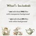 Time for Tea - 100 Watercolor Clipart Set, Tea Time Clipart, Tea Party ...