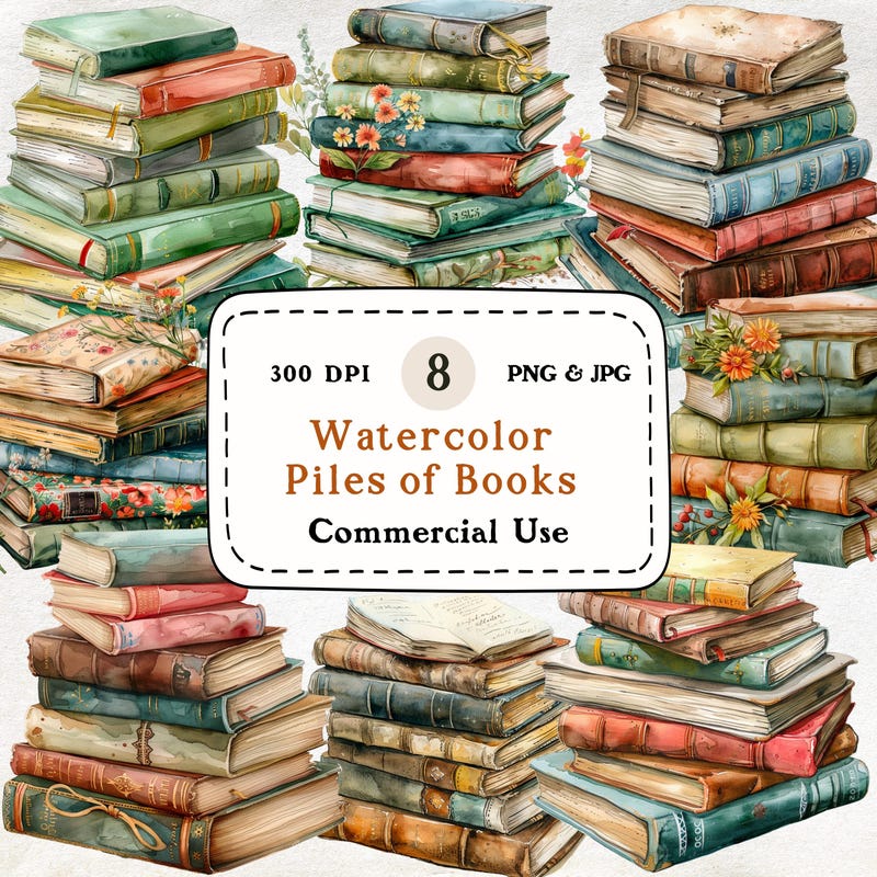 Vintage Book Stack - Etsy