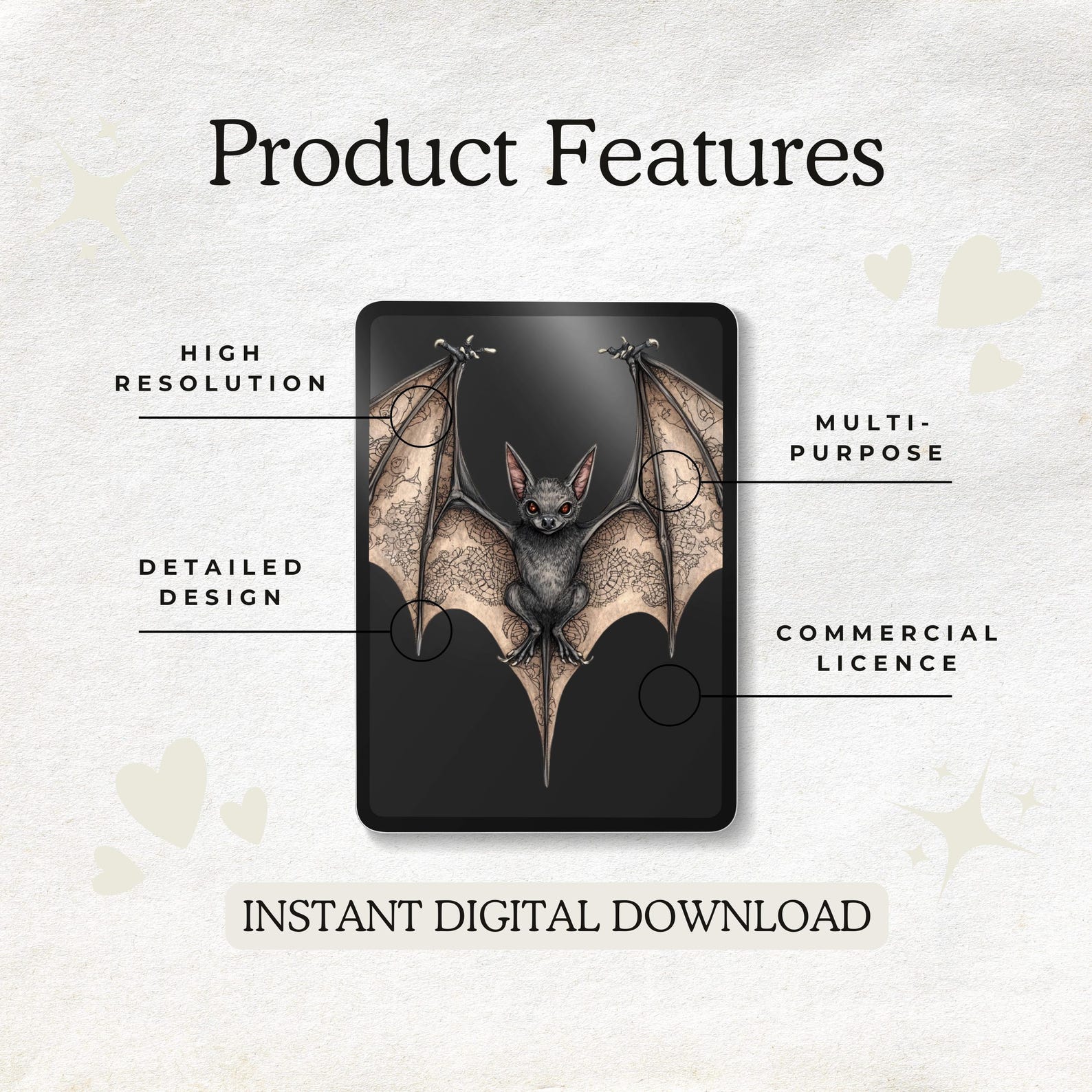 Magical Bats - 6 Watercolor Clipart Set, Bat Clipart, Whimsical, Animal ...
