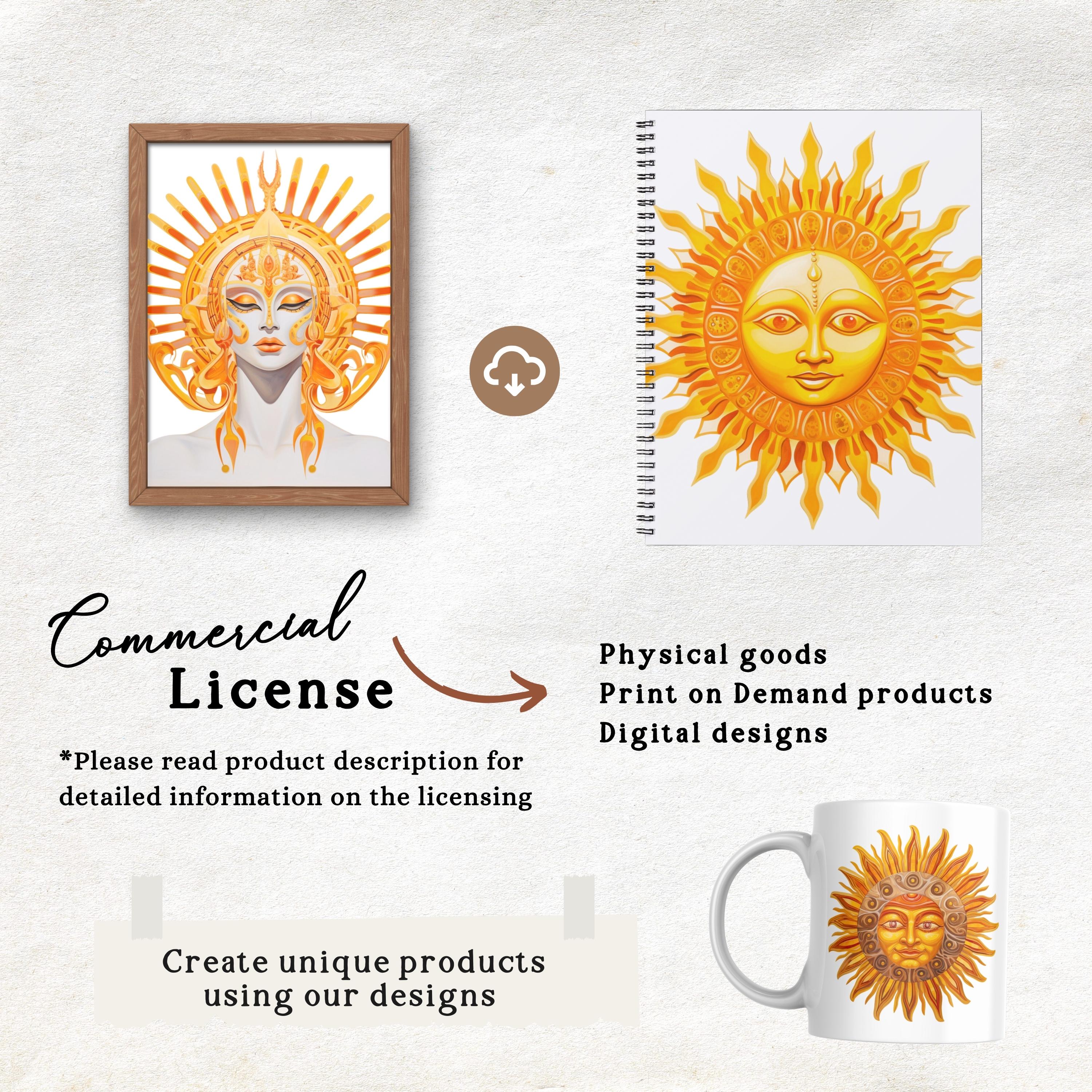 Watercolor Sun Deities Clipart – 10 Solar Gods Illustrations (digital ...