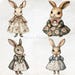 Cute Bunnies - 10 Watercolor Clipart Set, Cute Rabbit Clipart, Toy ...