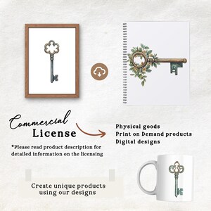 Vintage Keys - 10 Watercolor Clipart Set, Antique Key Illustration ...